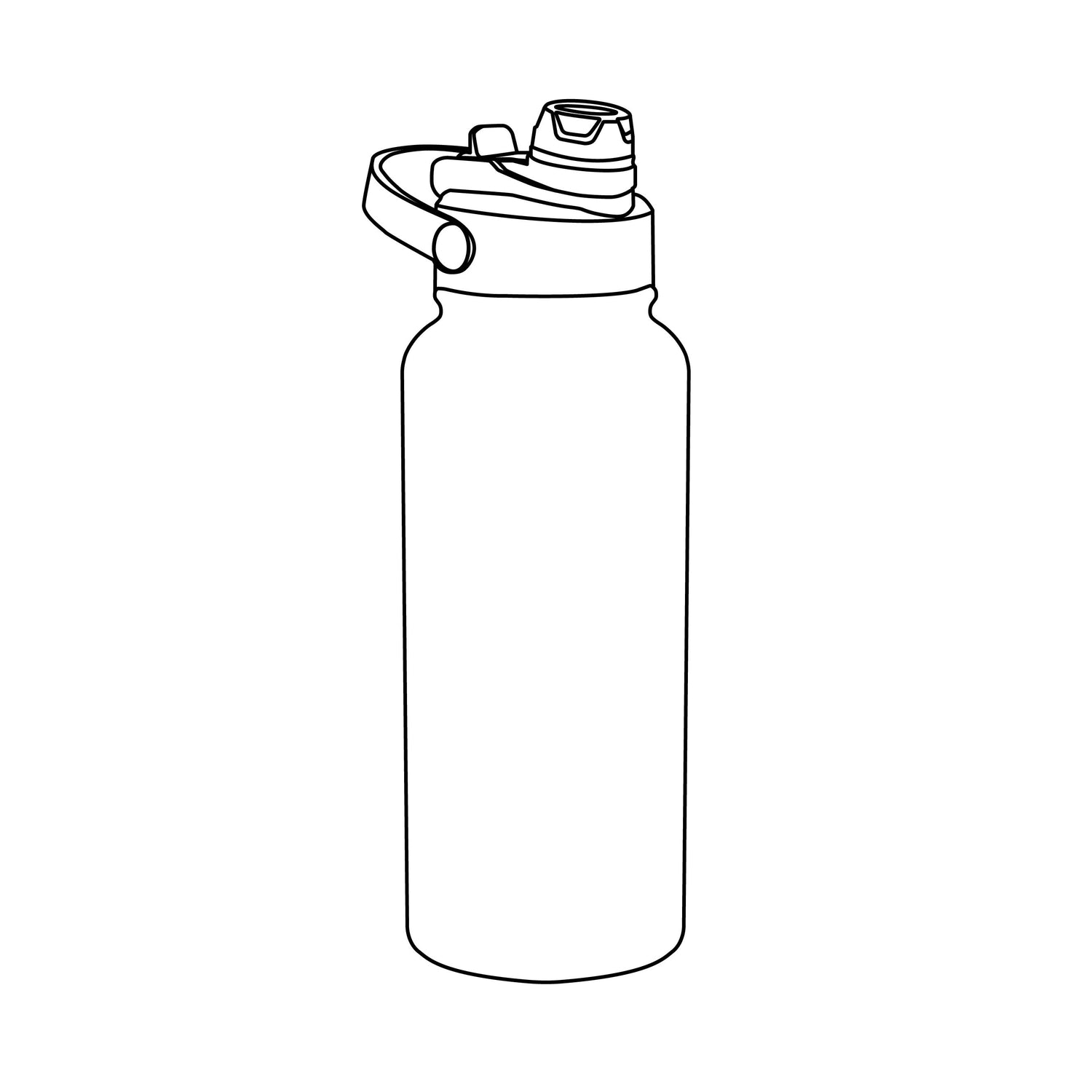 Stainless Steel Water Bottle, 32oz, Dual Lid